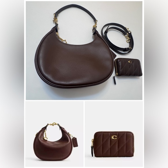 Coach | Bags | Coach Jonie 22 Maple Brown Shoulder Bag And Wallet ...